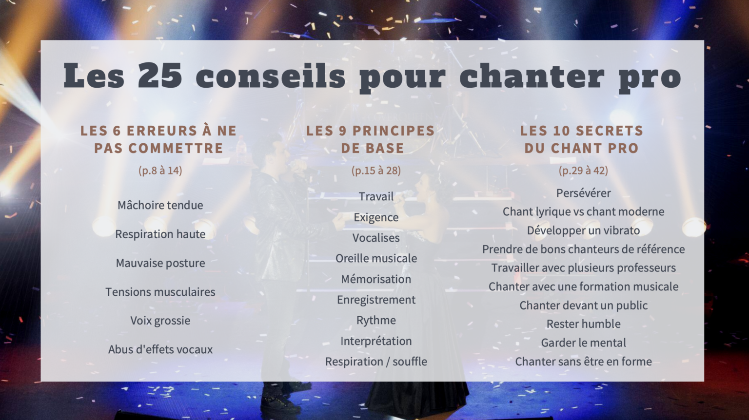 CHANTER PRO – Conseils et astuces pour chanteurs de scène et studio